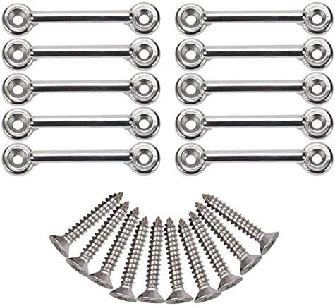 Stainless Steel Bimini Top Strap Pad Eye Footman's Loop Heavy Duty for ...