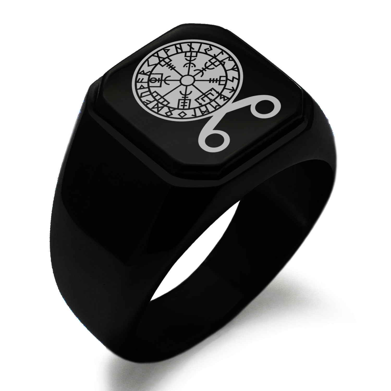 Tioneer Stainless Steel Binding Vegvisir Troll Cross Runic Viking ...