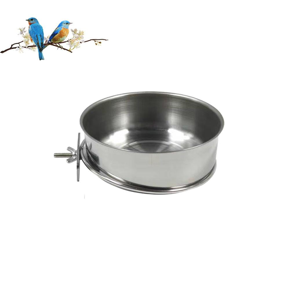 Stainless Steel Bird Feeder Bowl, Outdoor Heavy-Duty Bird Food Dish ...
