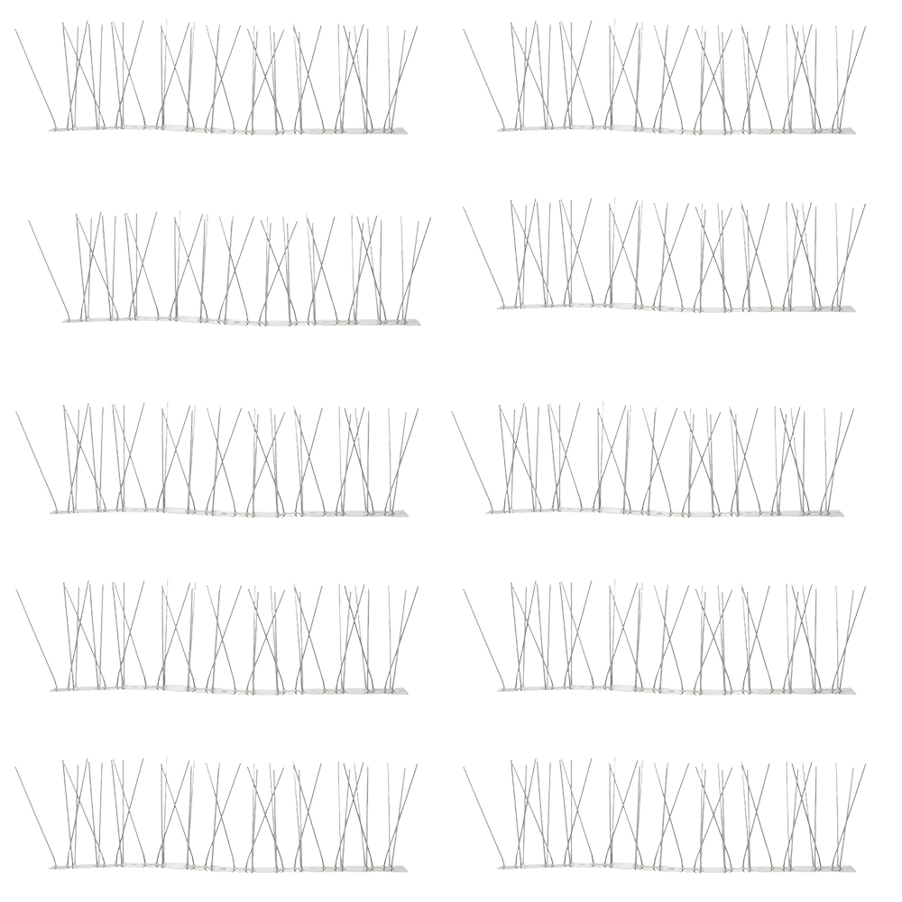 Stainless Steel Bird Squirrel Deterrent Spikes, 10 Strips 11 ft ...
