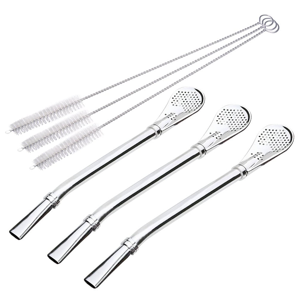 Stainless Steel Bombilla For Office Home Travel Use, Yerba Mate Straw ...