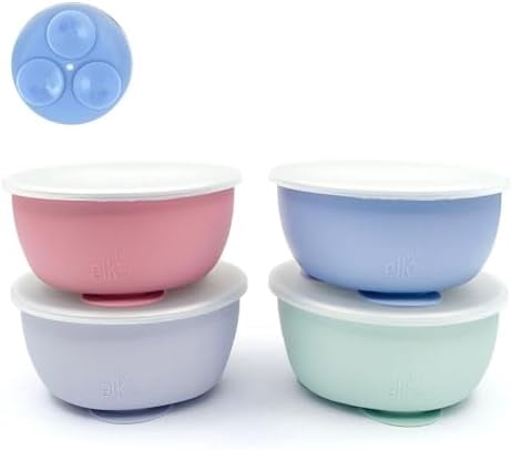 Stainless Steel Bowls with Silicone Sleeve for Babies & Toddlers | Lids ...