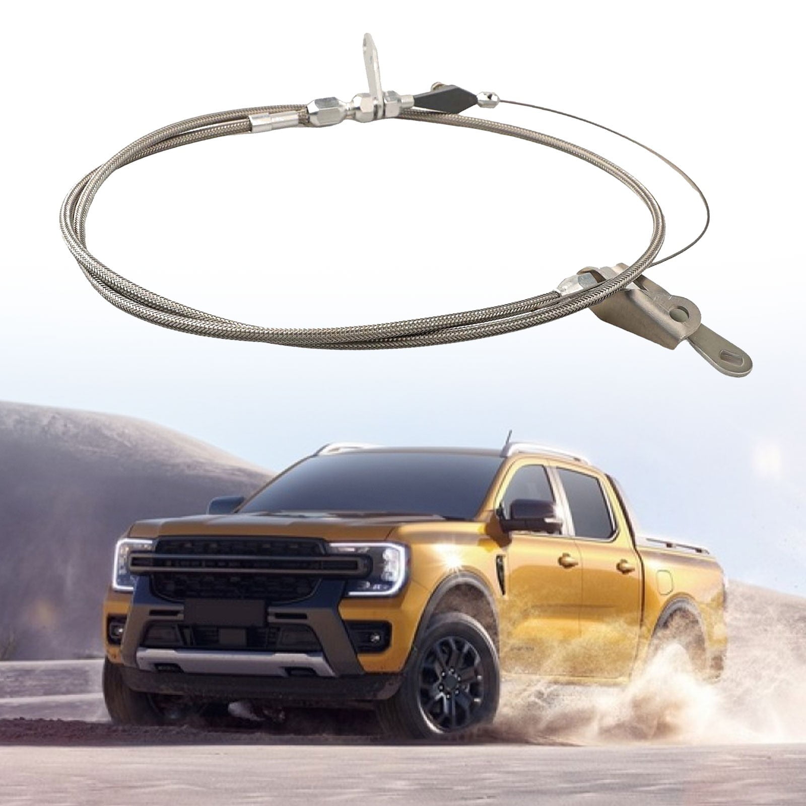 Stainless Steel Braided Kickdown Cable K6048 for Ford C6 Turbo ...