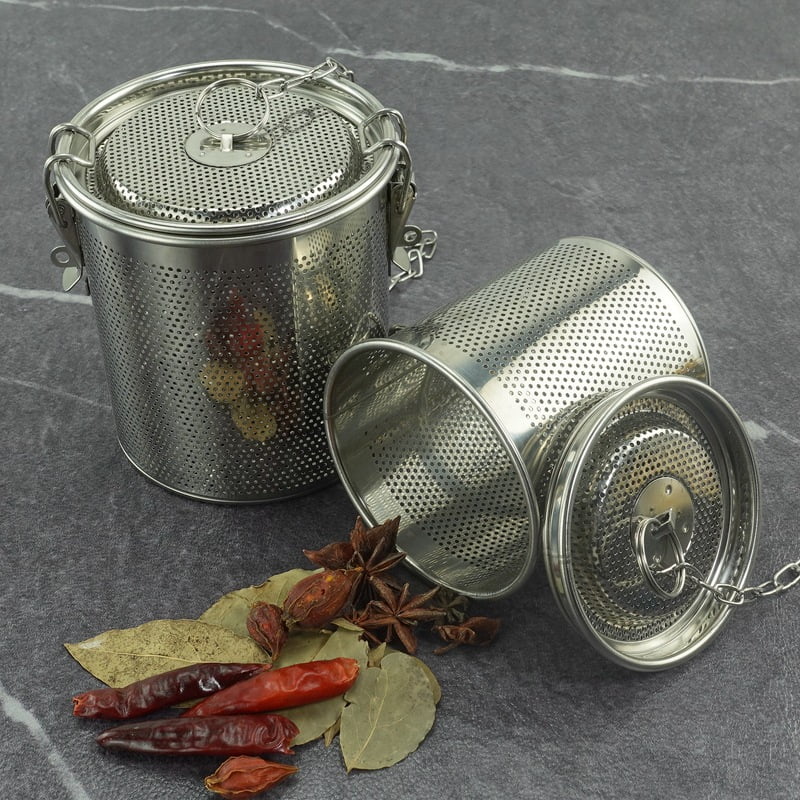 Stainless Steel Brine Basket Brine Cage Spice Filter Screen Slag Basket ...