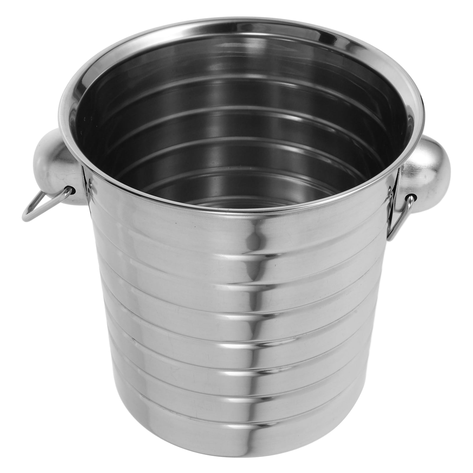 Stainless Steel Bucket Ice for Bar Insulated with Lid Buckets Silver ...