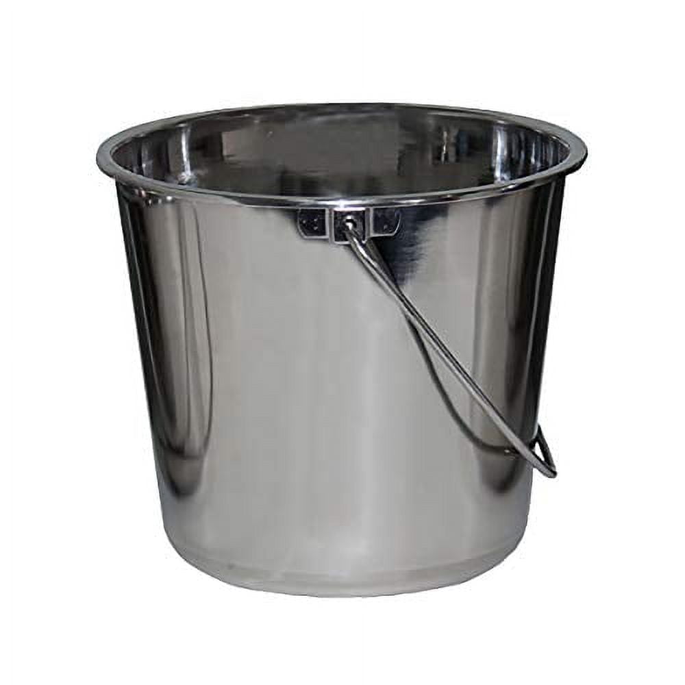 Grip 1 Gallon Heavy Duty Stainless Steel Utility Kitchen Pail for Pets ...