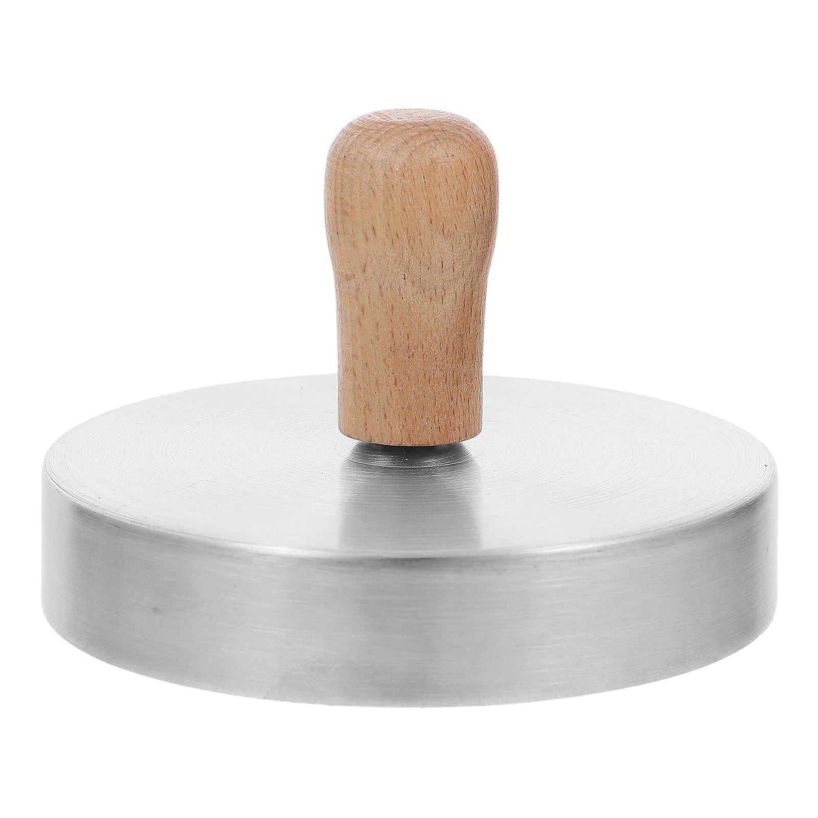 Stainless Steel Burger Press Round Shape Meat Pressing Tool With Wood ...