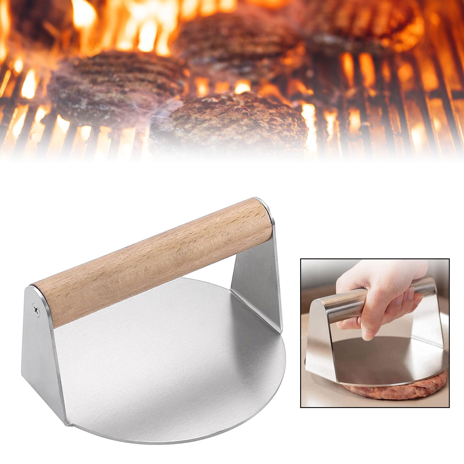 Stainless Steel Burger Presses Ground Meat Steak Press Flat Bottom ...