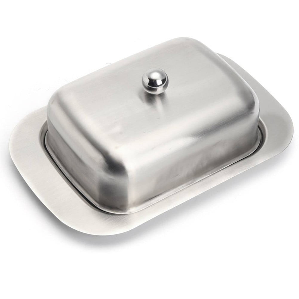 Stainless Steel Butter Dish Butter Serving Tray with Lid for Kitchen ...