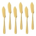 Stainless Steel Butter Knives, 6 Cheese Spreaders, Gold Spreader Knife ...