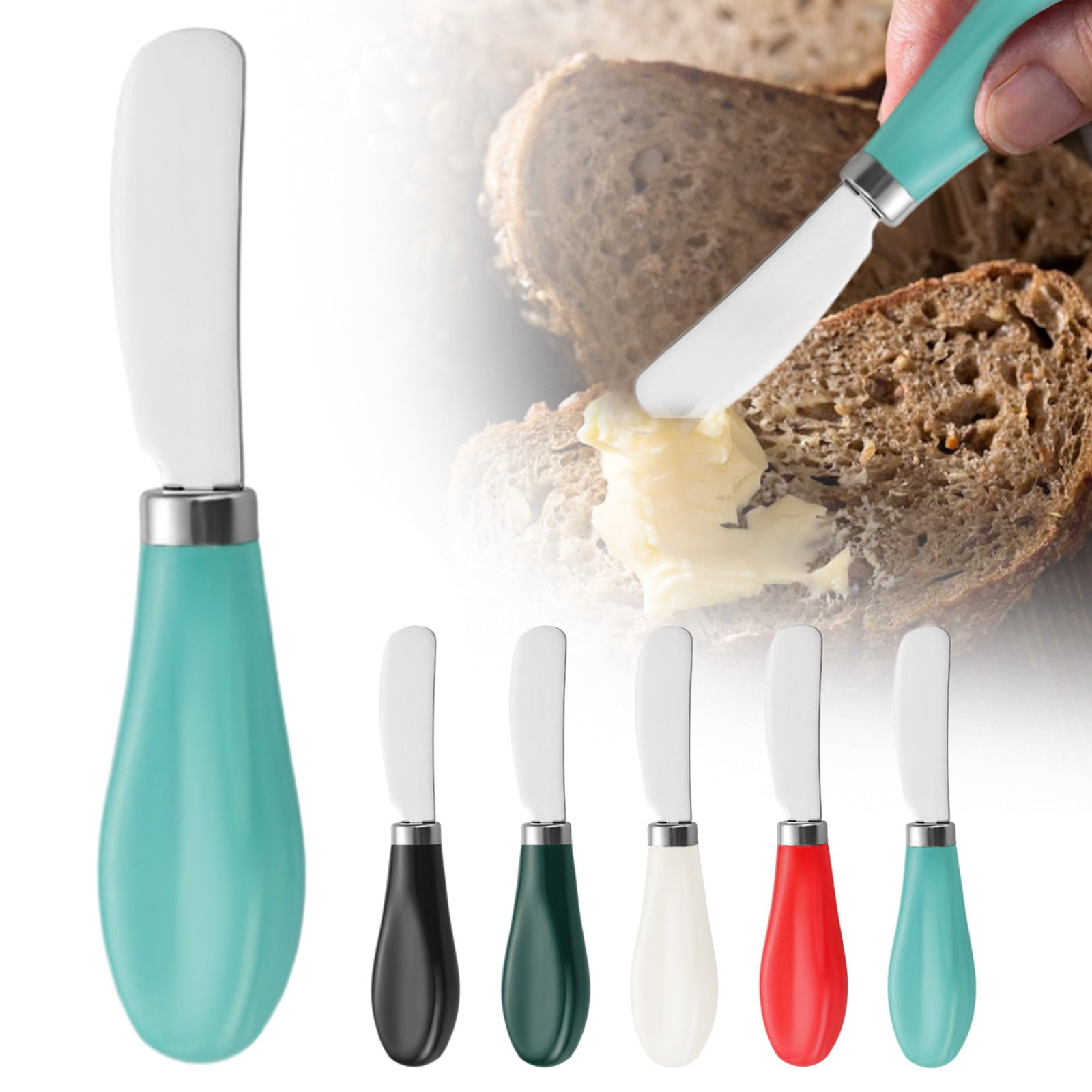 Stainless Steel Butter Spreader Knife Ceramic Handle for Jam Cheese ...