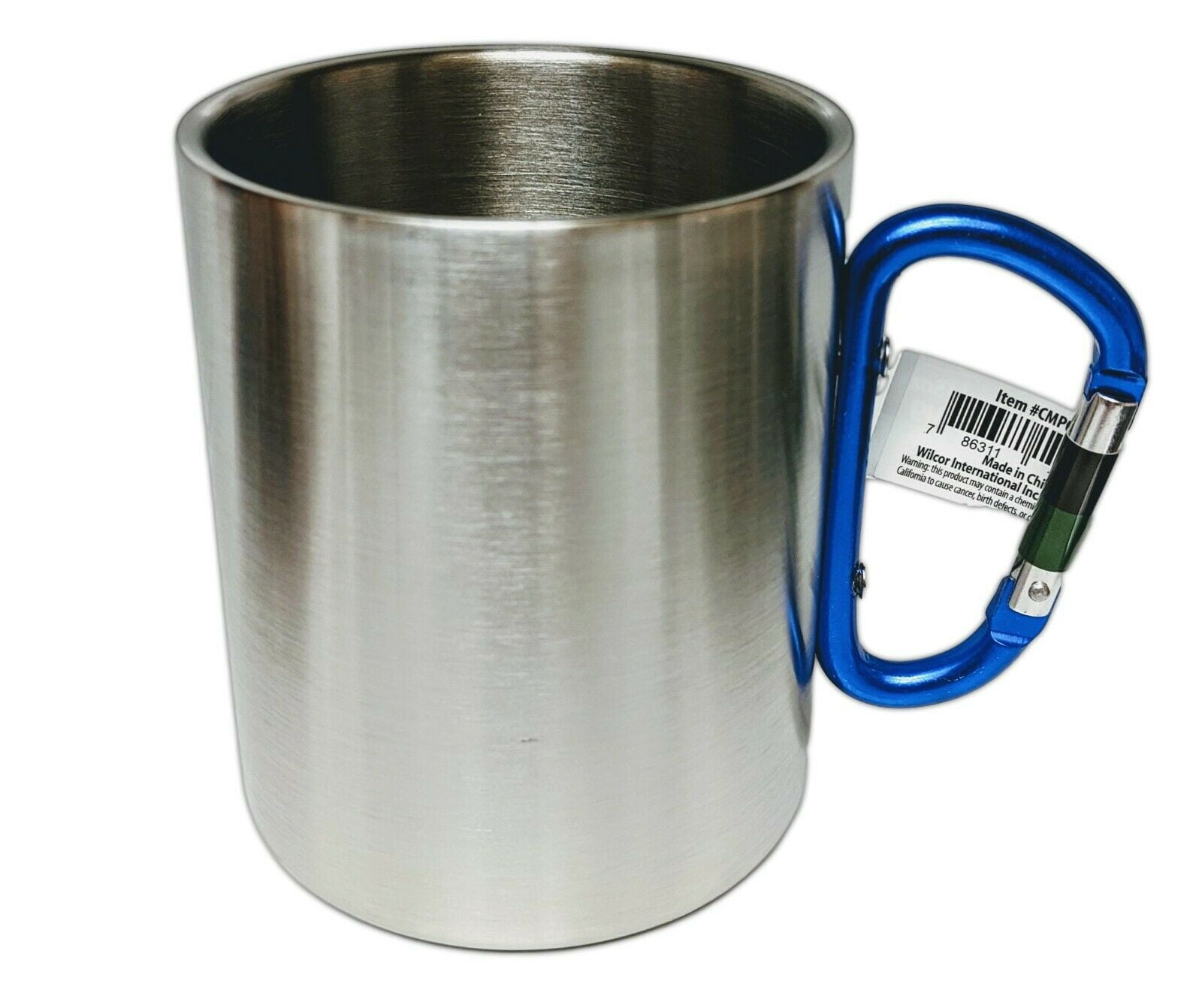 Stainless Steel COFFEE MUG with Carabiner Handle, 15 oz. by Wilcor ...
