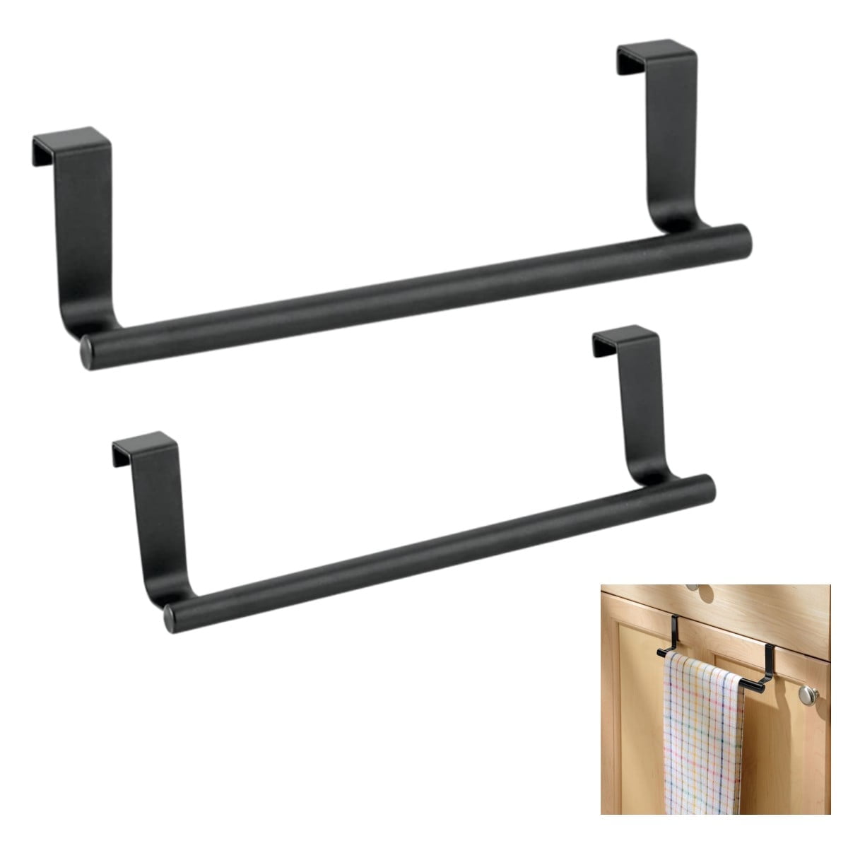 Stainless Steel Over the Cabinet Rack Kitchen Dish Towel Drawer Bar ...