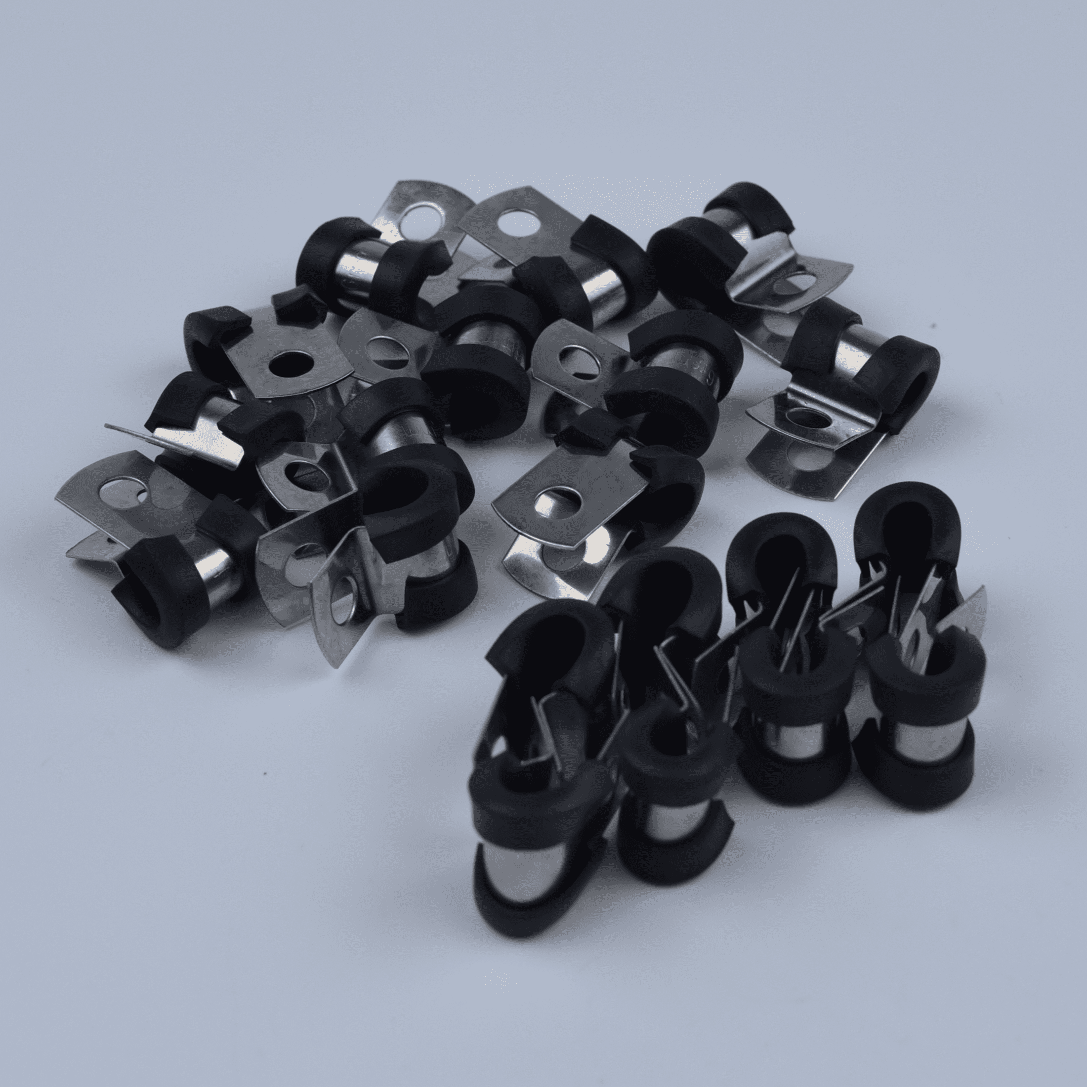 Stainless Steel Cable Clamp, 20 Pack, 7/8 Inch, Rubber Cushioned ...