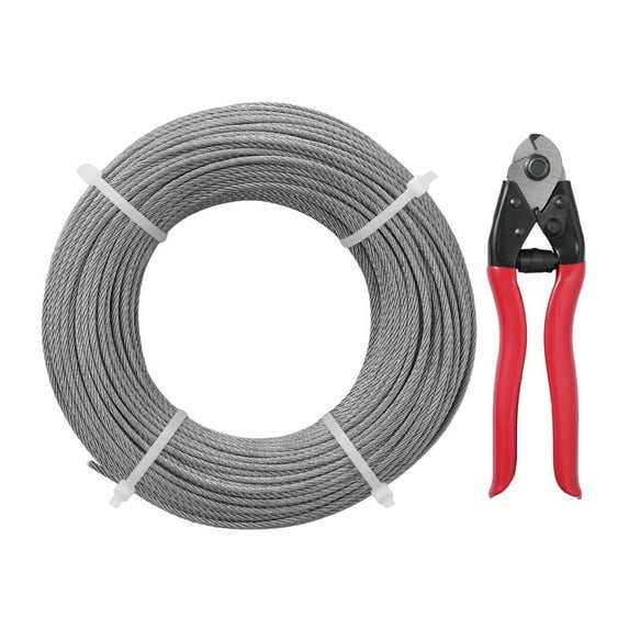 Stainless Steel Cable Railing 1/8", 300ft - 7x7 Wire Rope Kit with ...