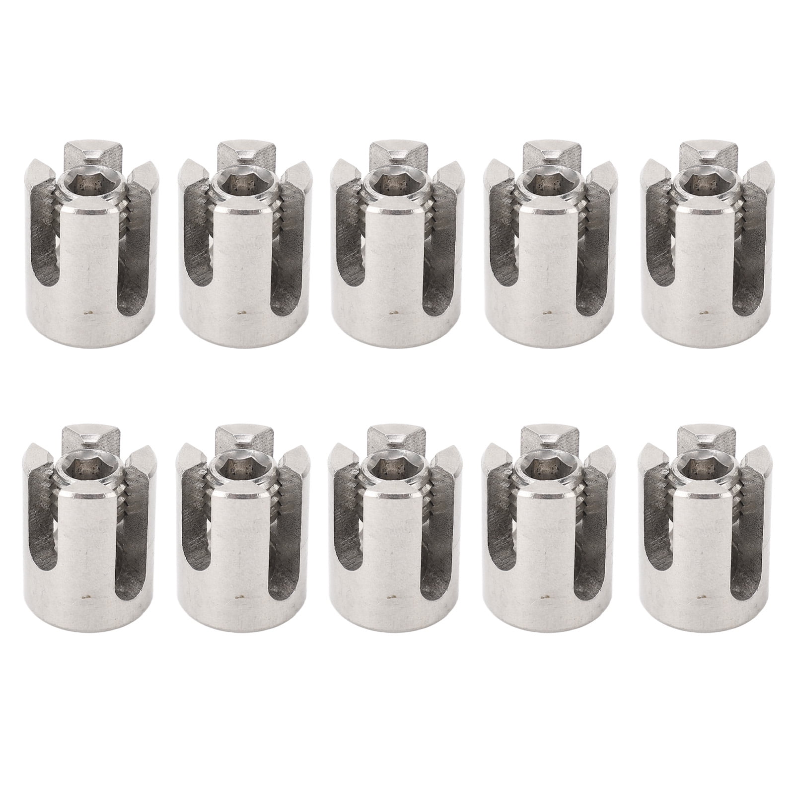 Stainless Steel Cable Railing Clamps - 10PCS Cross Clip Set for Wire ...