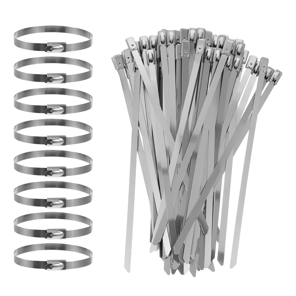 Stainless Steel Cable Tie 100 Pcs Chain Link Fence Ties Self Locking ...