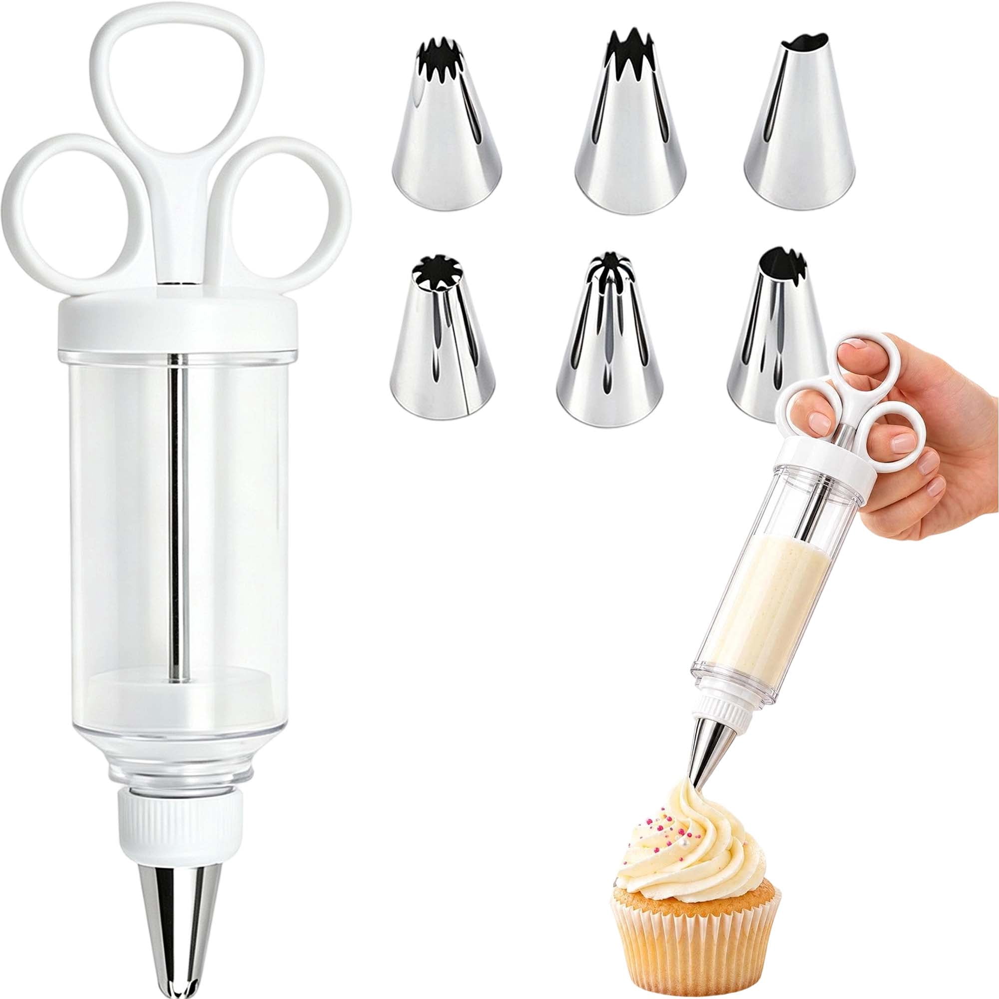 Stainless Steel Cake Decorating Gun Kit, Frosting, Cupcakes, Cakes ...