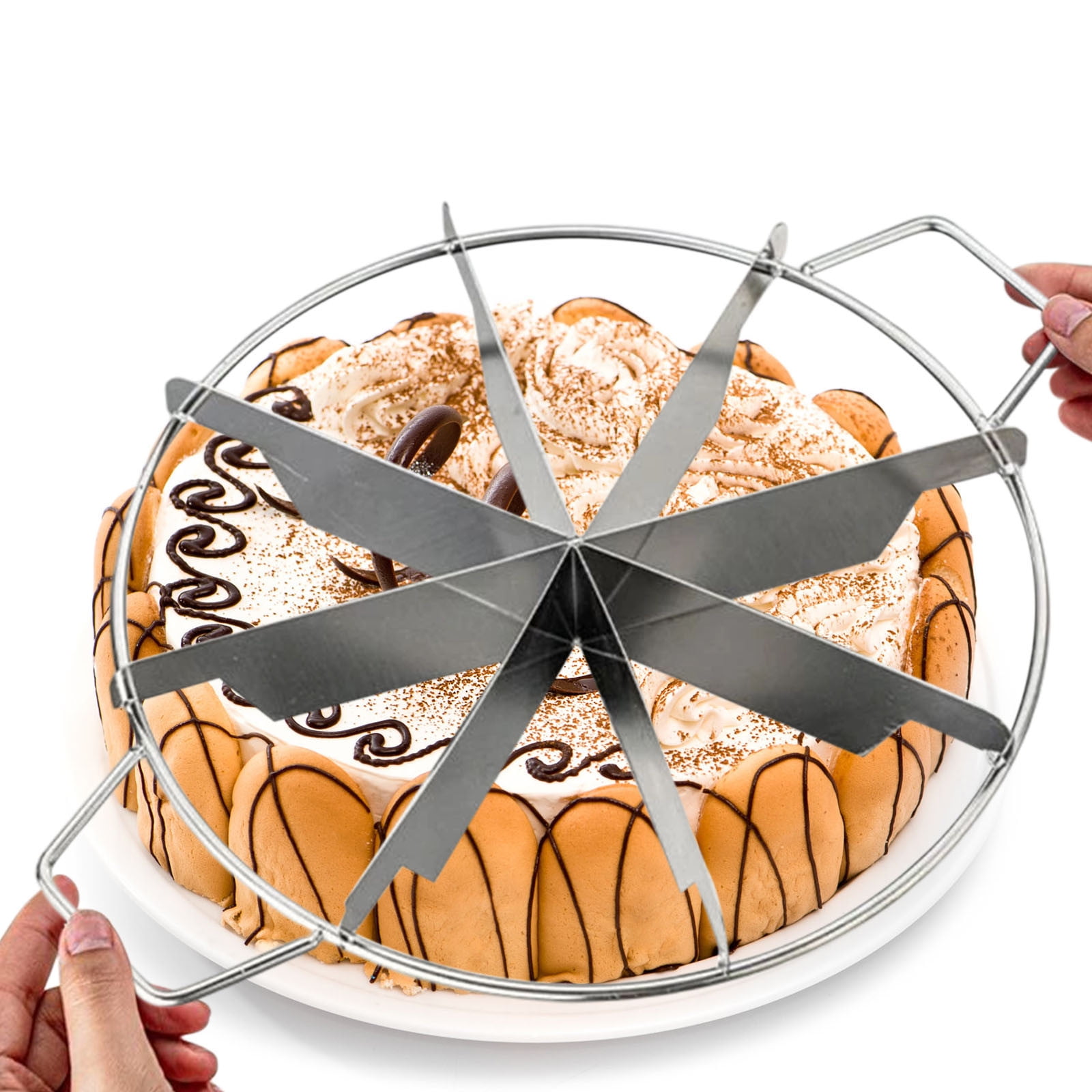 Stainless Steel Cake Divider Slicer, Rust Proof Cake Divider with Side ...