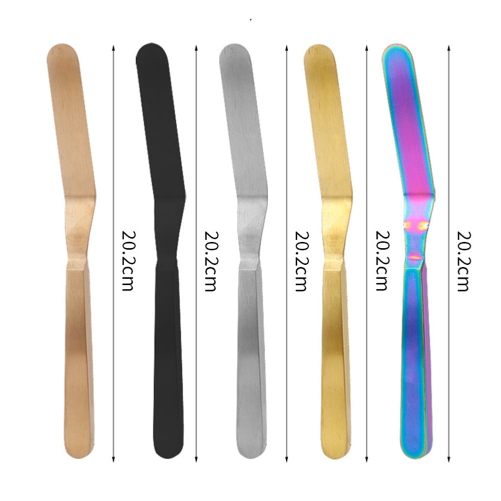 Stainless Steel Cake Icing Spatula, Offset Spatulas Butter Spreader-Baking Tools Silver YIWEI ...