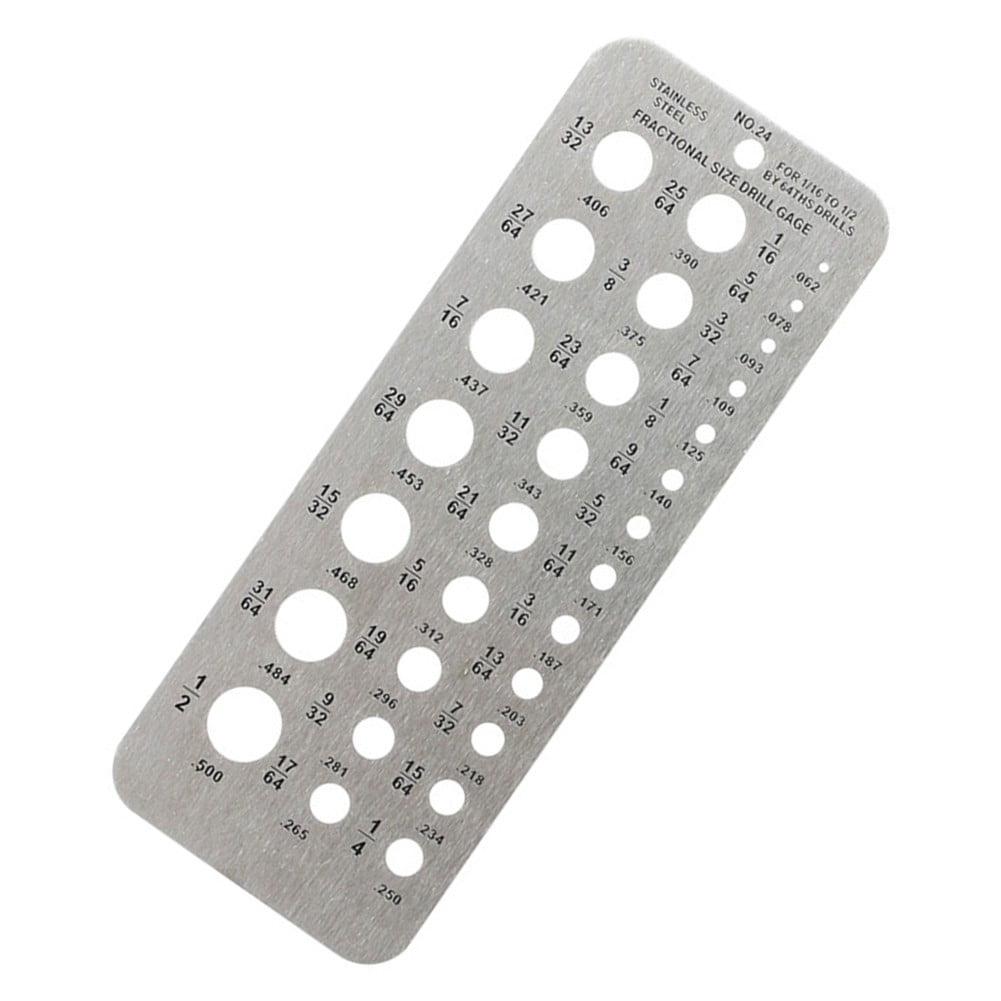 Stainless Steel Caliper Drill Bit Gauge 29 Holes Accurate Measurement ...