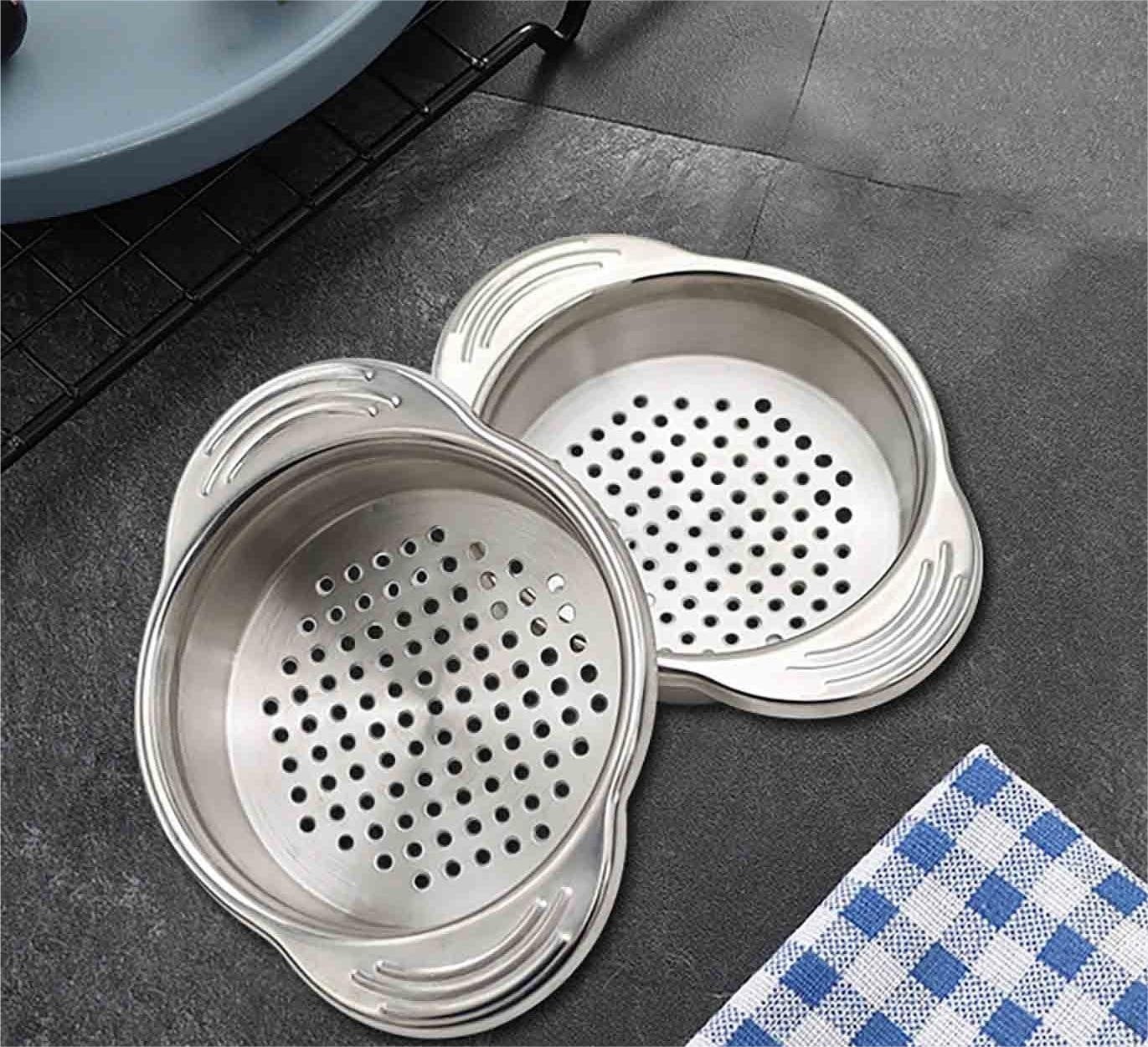 Stainless Steel Can Strainer - Double Ear Designs for Draining Tuna ...