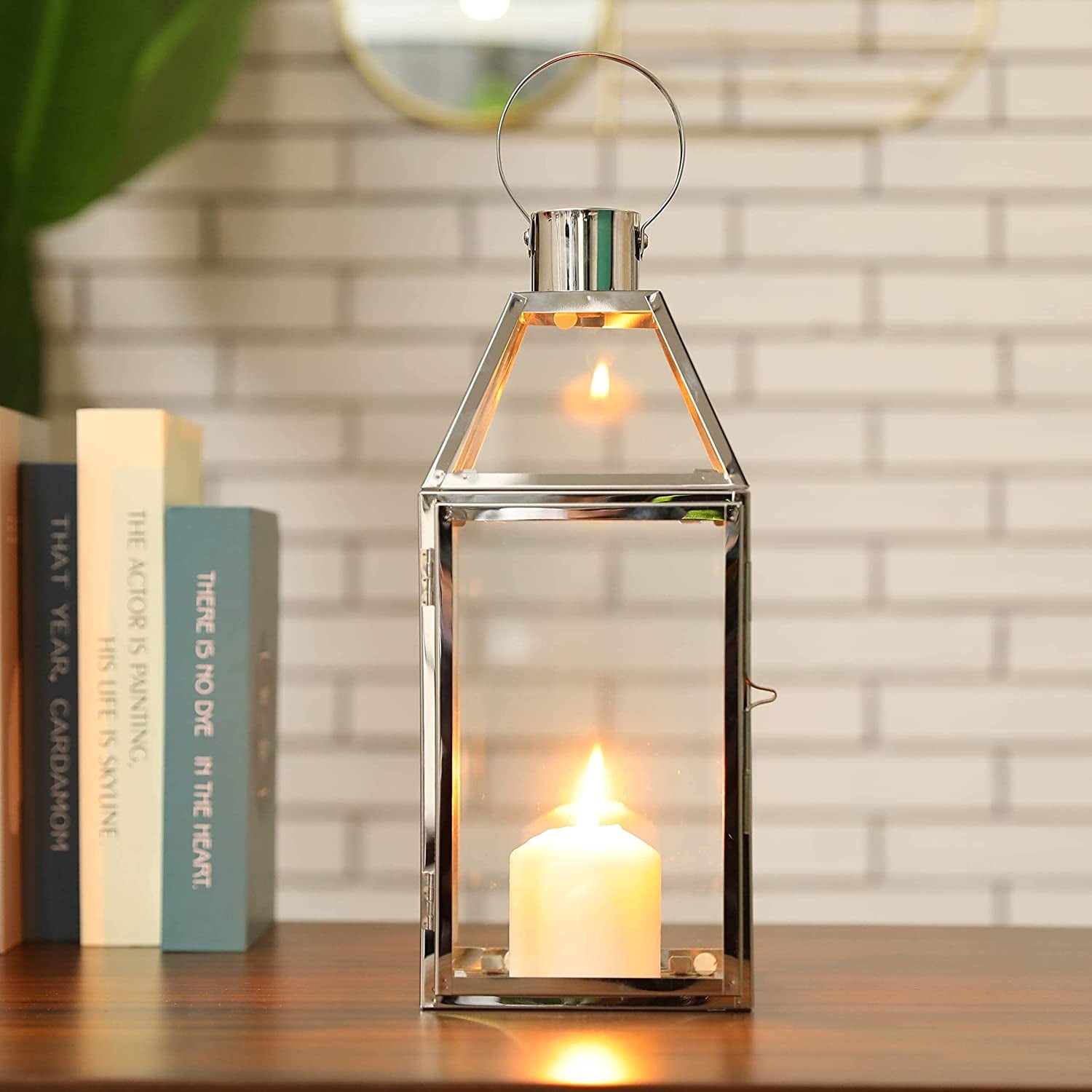 Stainless Steel Candle Lanterns for Home, Patio, Garden (Rose Gold ...
