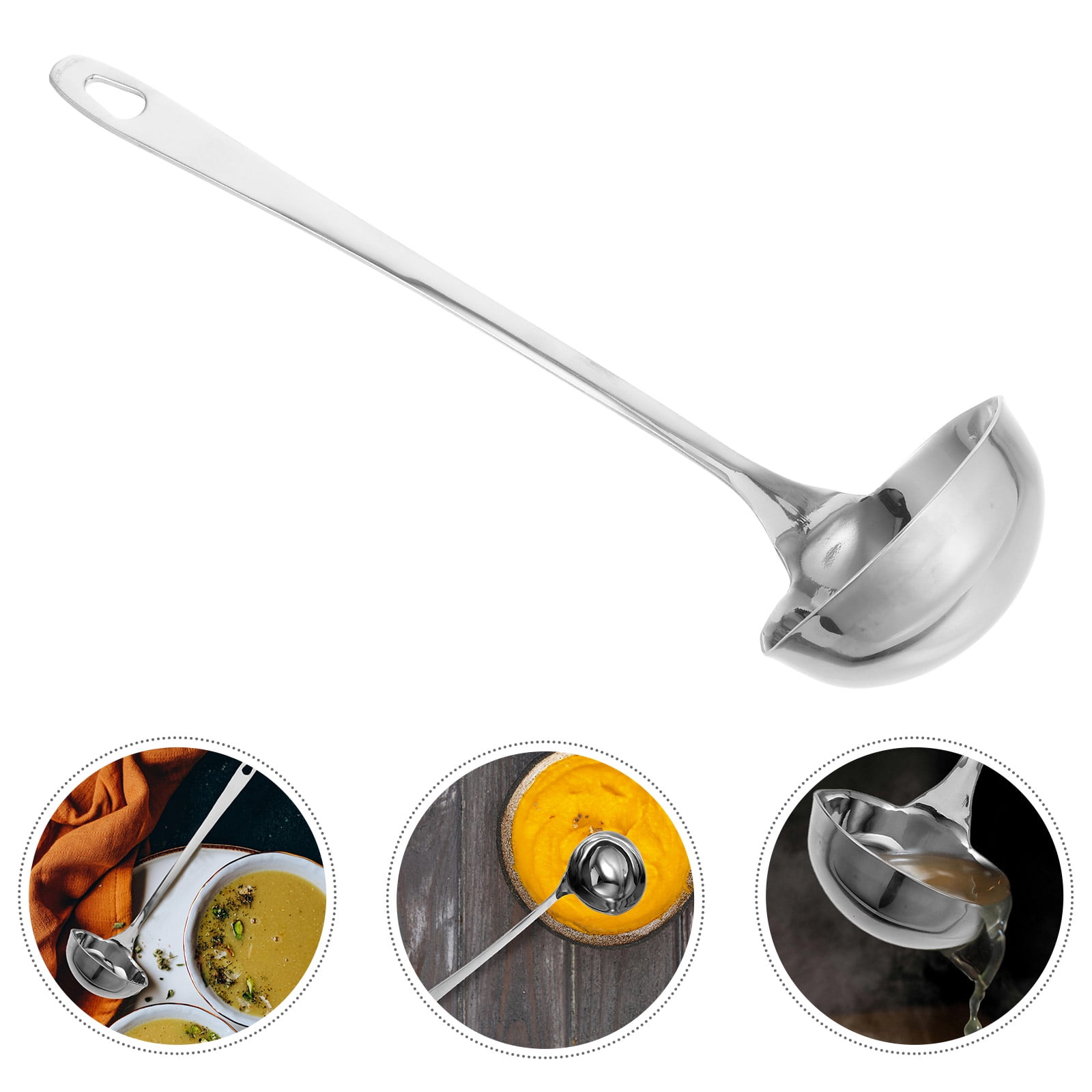 Stainless Steel Canning Ladle Soup Spoon Pouring Canning Ladle for Soup ...