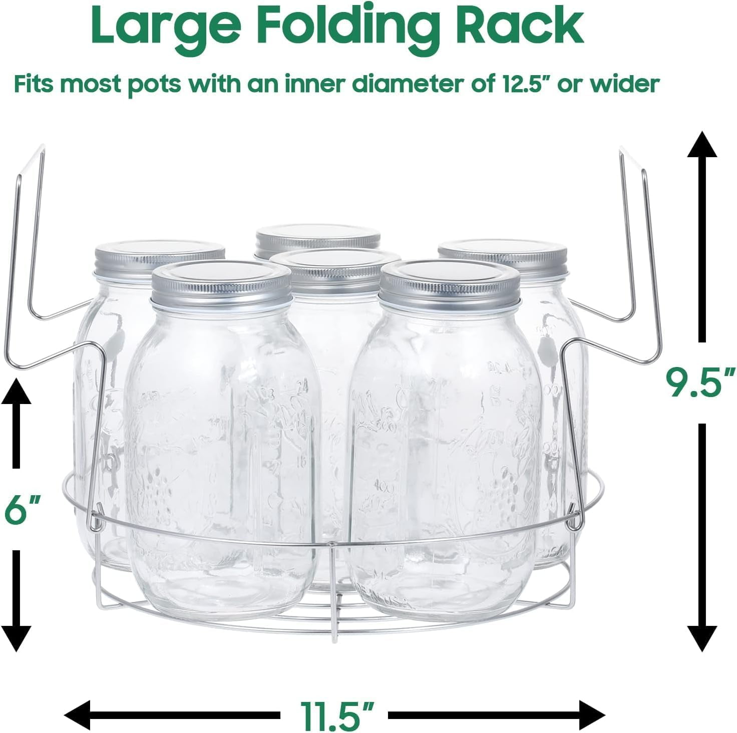 Stainless Steel Canning Pot with Rack and Lid, Large Water Bath Canner ...