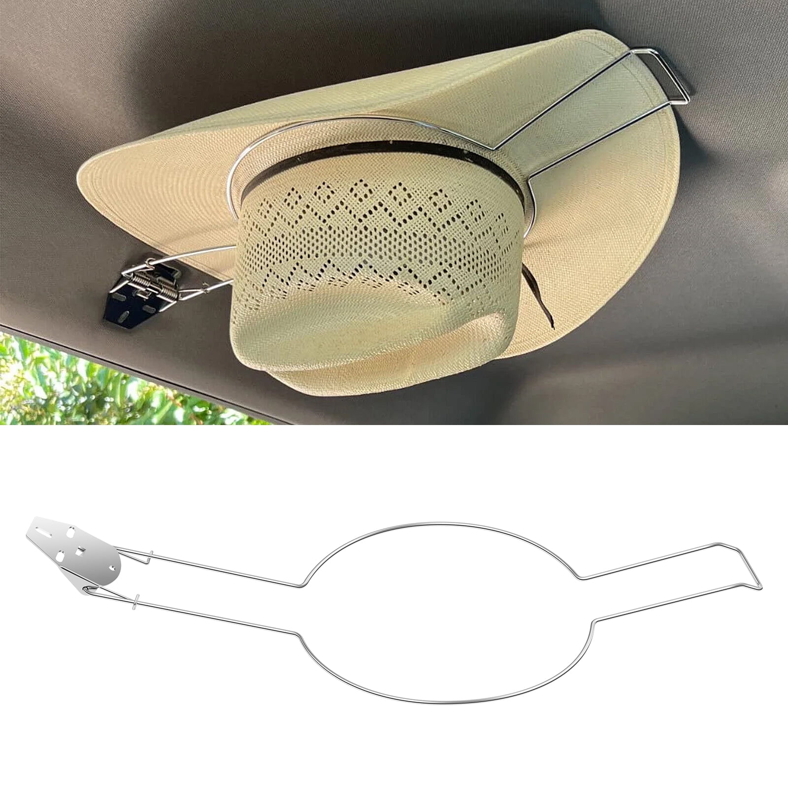 Stainless Steel Car Cowboy Hat Rack for Automotive Truck Heavy Duty ...