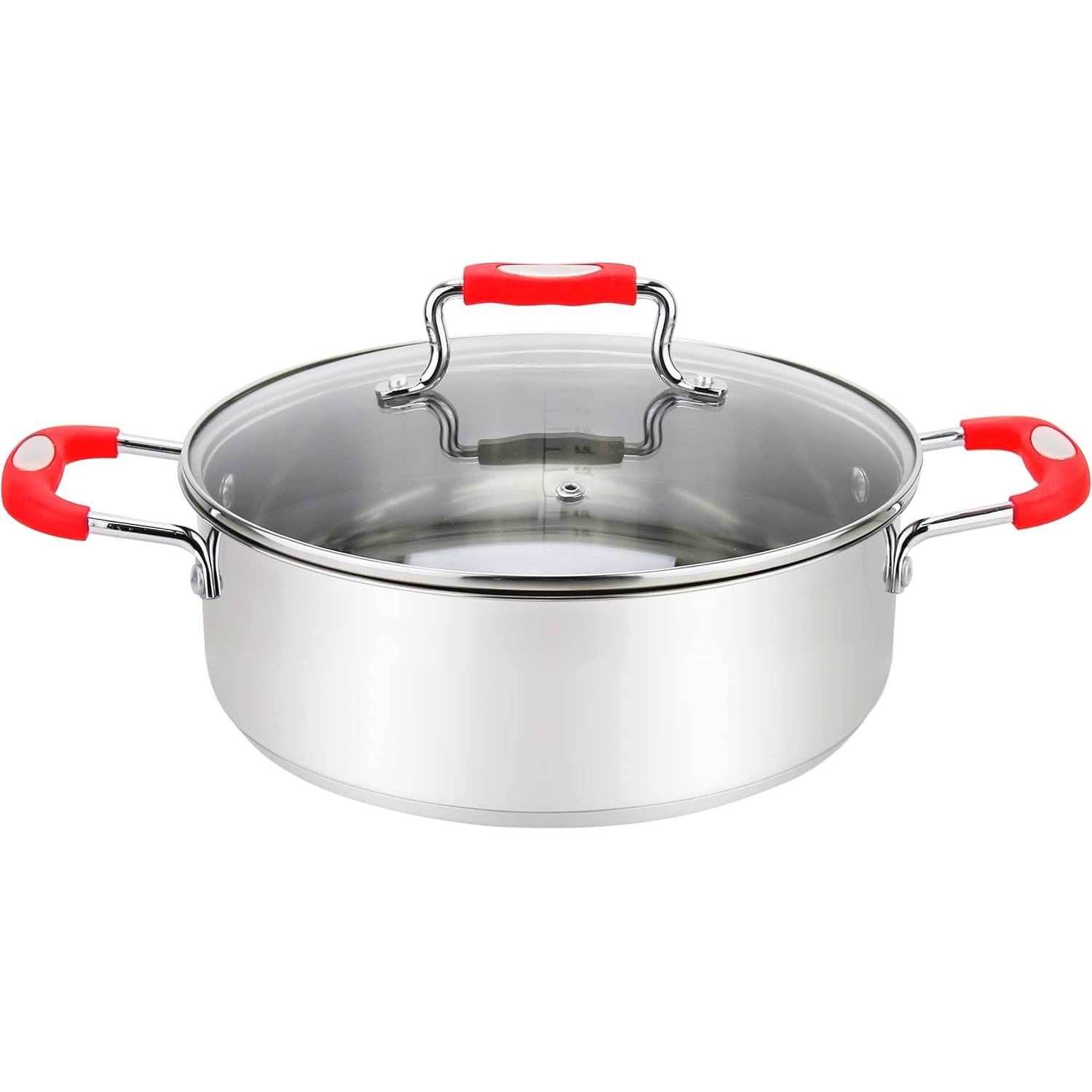 Stainless Steel Casserole Pot: Large Steel Dutch Oven,Boiling Pot for ...