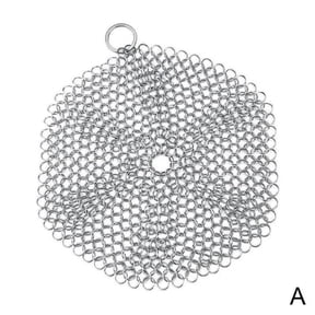 Knapp Made Combo Chainmail Cast Iron Scrubber with Silicone Core ...