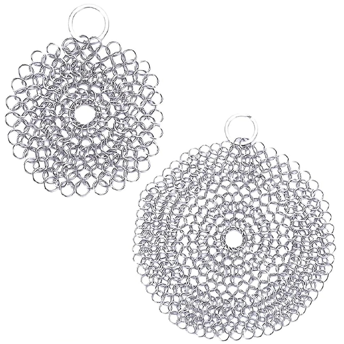 Chainmail Scrubber, Stainless Steel Cast Iron Cleaner, Durable ...