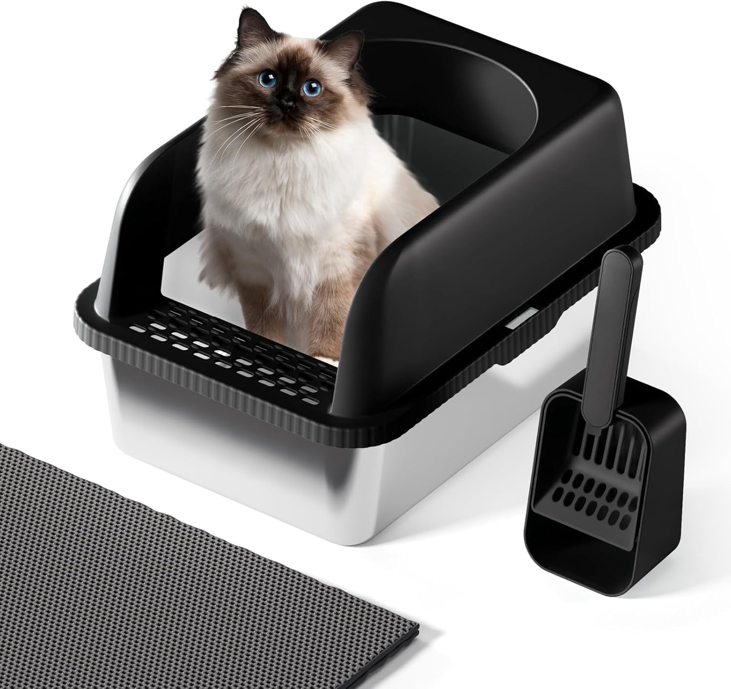 Stainless Steel Cat Litter Box, Extra Large Litter Box for Big Cats ...