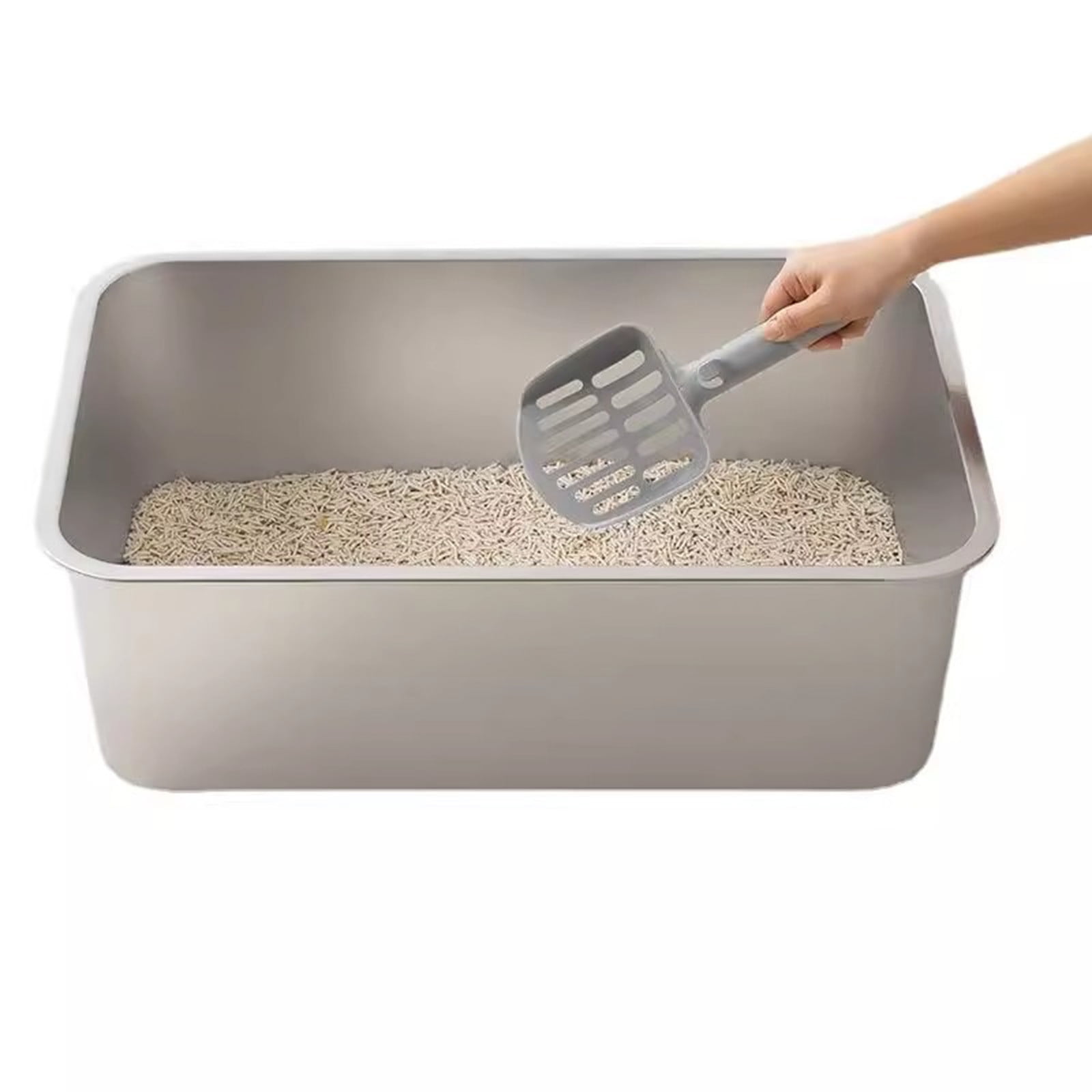 Stainless Steel Cat Litter Box - Medium to Large Indoor Metal Litter ...