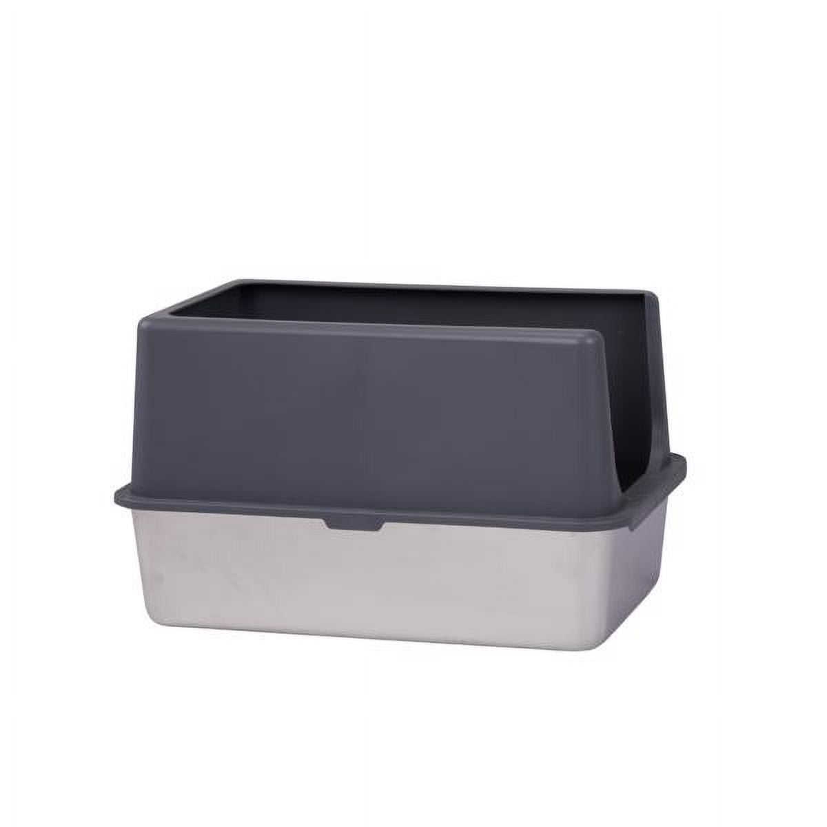 Stainless Steel Cat Litter Box with Lid, Extra Large Litter Pan with ...