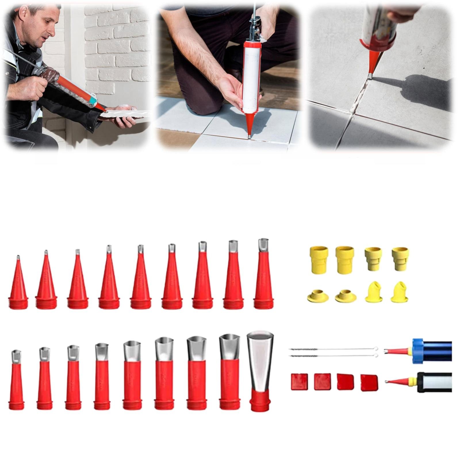 Stainless Steel Caulk Nozzle Applicator Clearance! 30 Set of Stainless ...