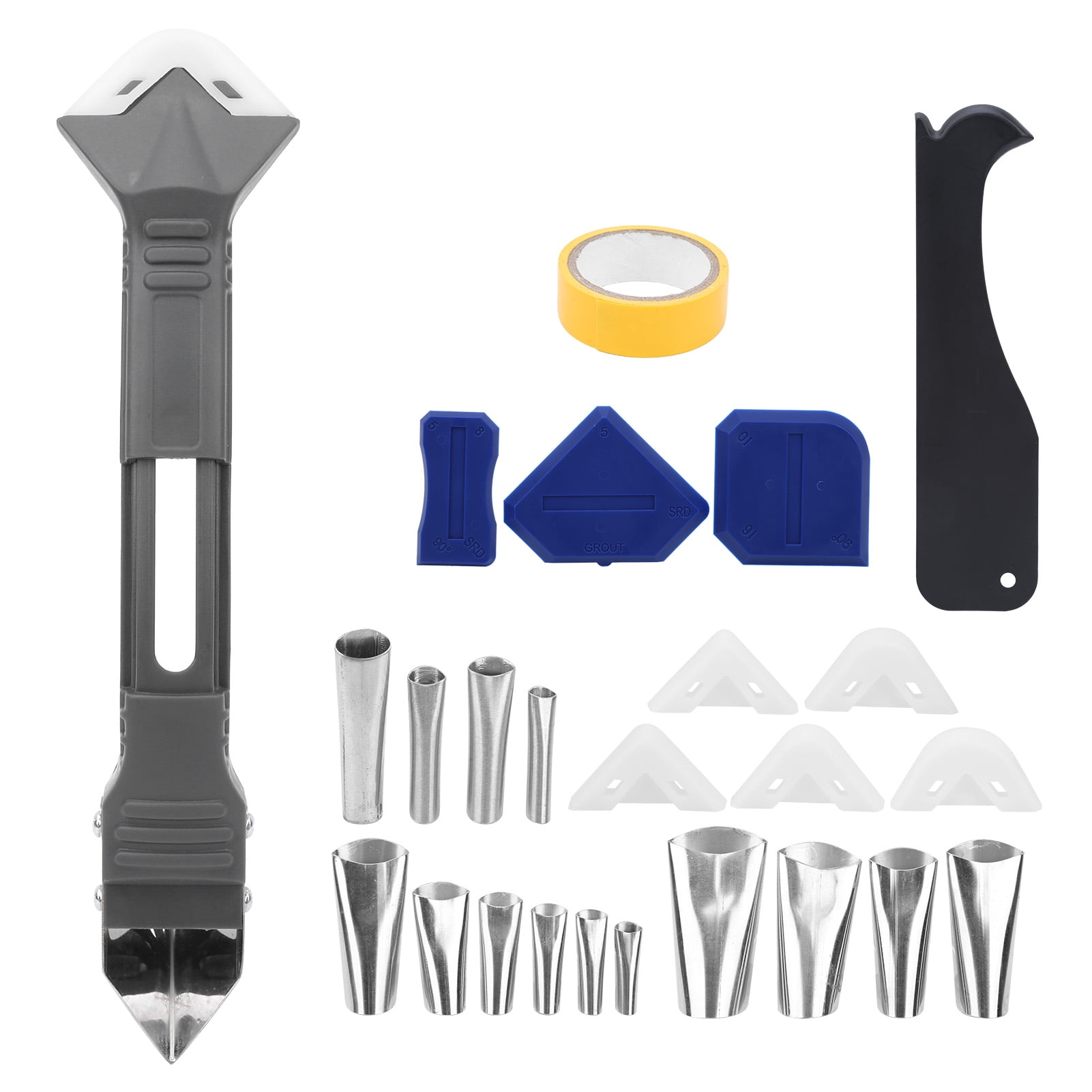 Stainless Steel Caulk Nozzle Set Reusable Corrosion Resistanc Caulking ...