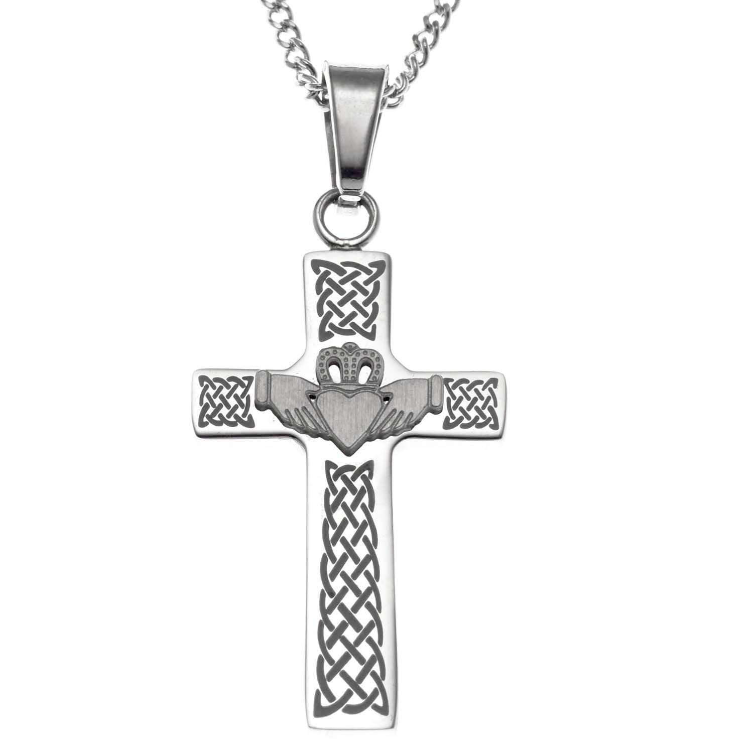 Customer reviews for Stainless Steel Celtic Claddagh Cross Pendant ...