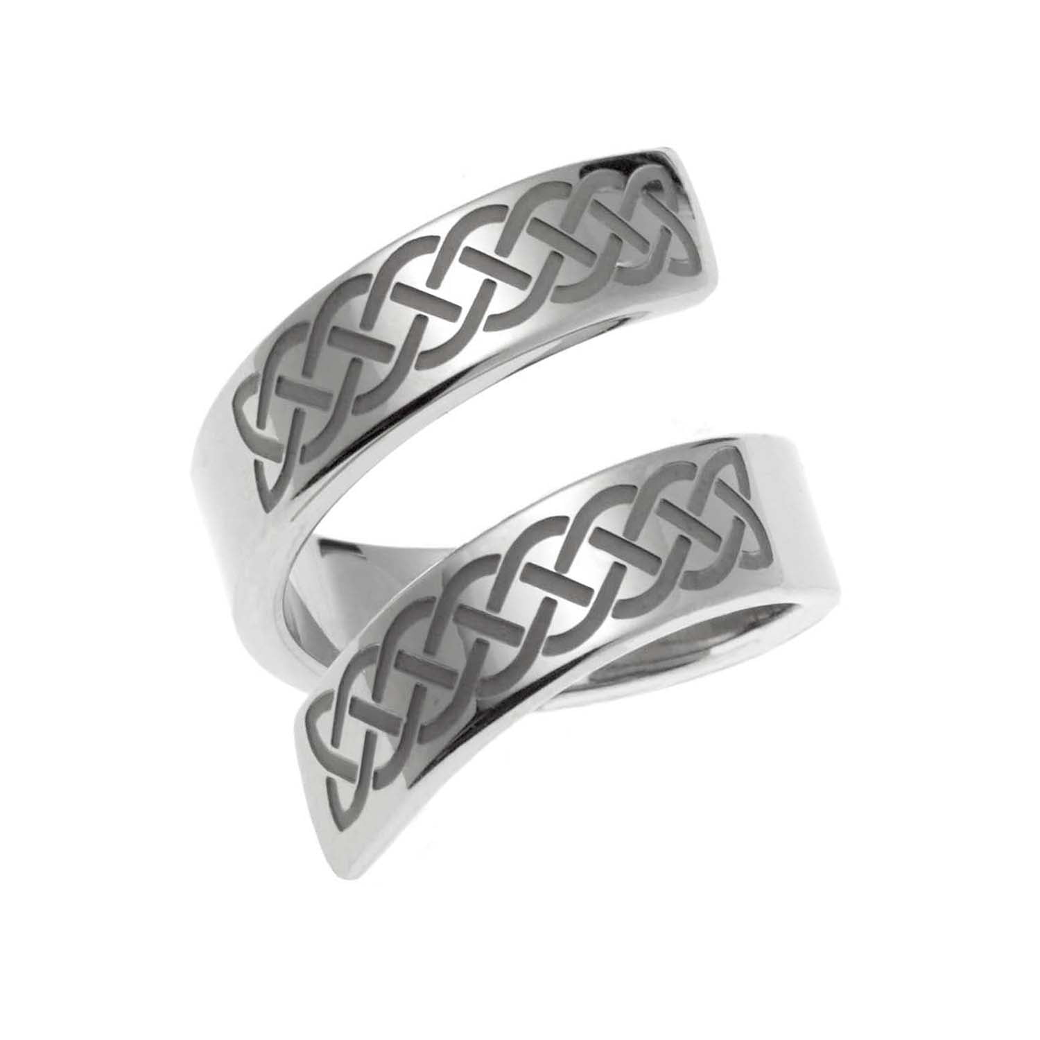 Stainless Steel Celtic Knot Eternity Bypass Ring size 5 - Walmart.com