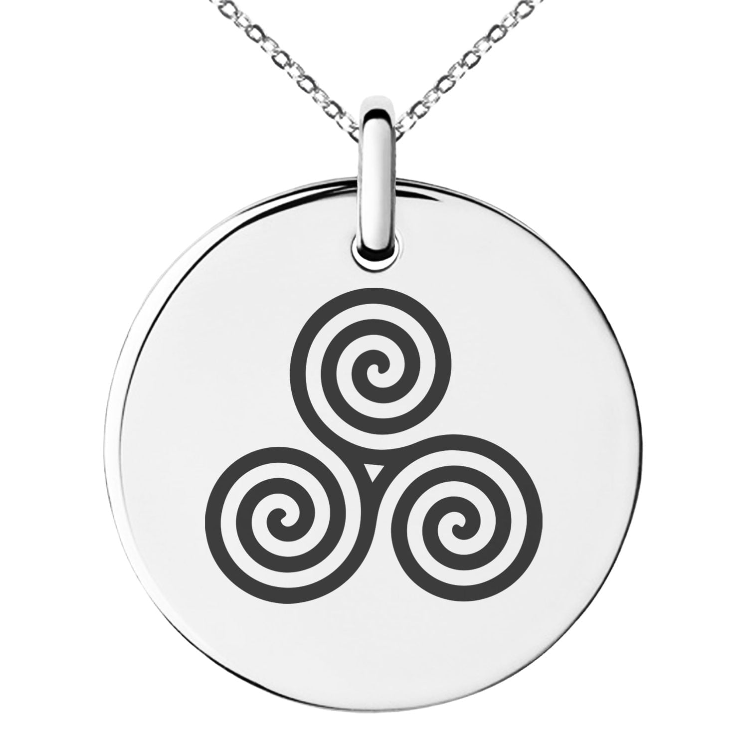 Tioneer Stainless Steel Celtic Triskele Triskelion Triple Spiral ...
