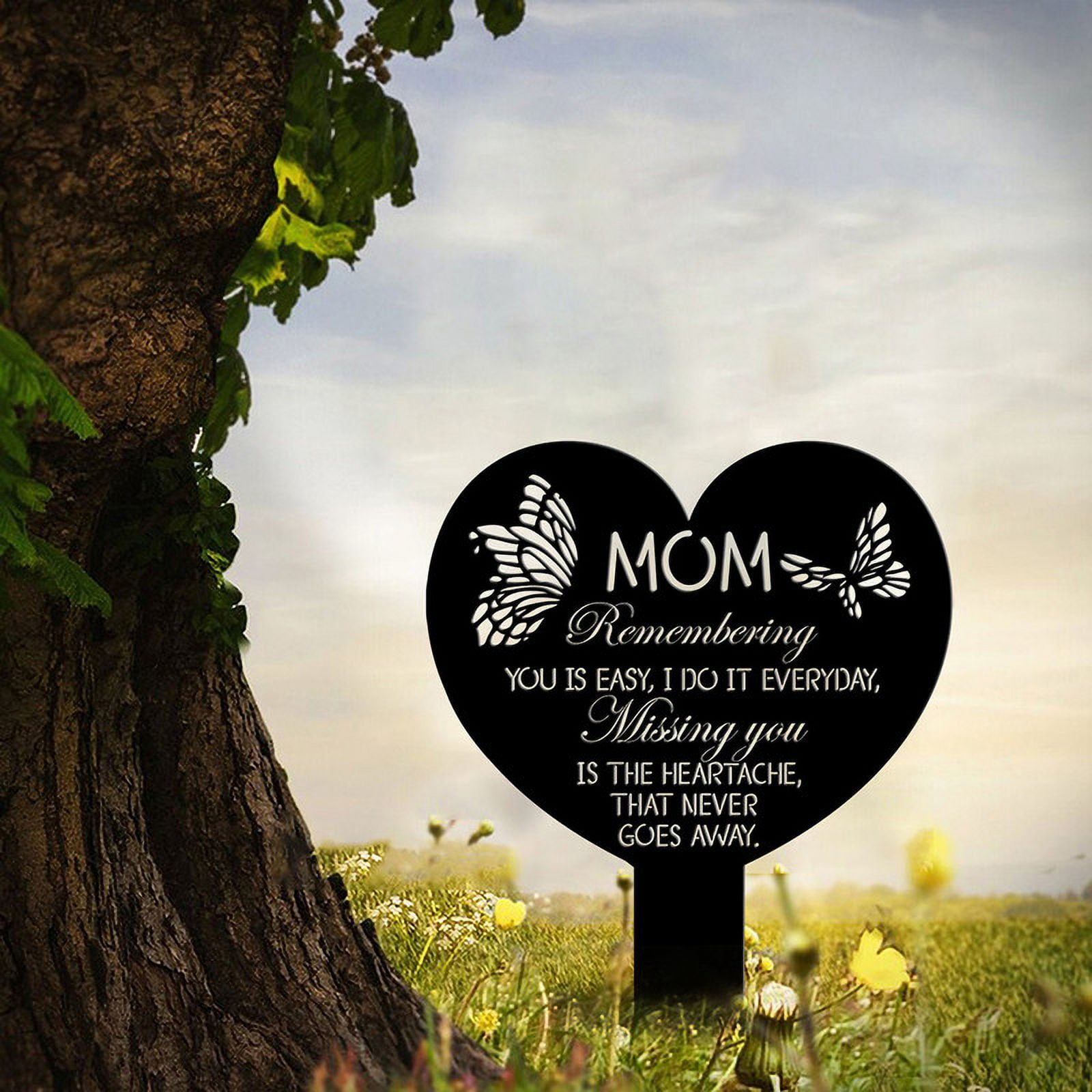 Stainless Steel Cemetery Memorial Garden Yard Signs Grave Marker ...