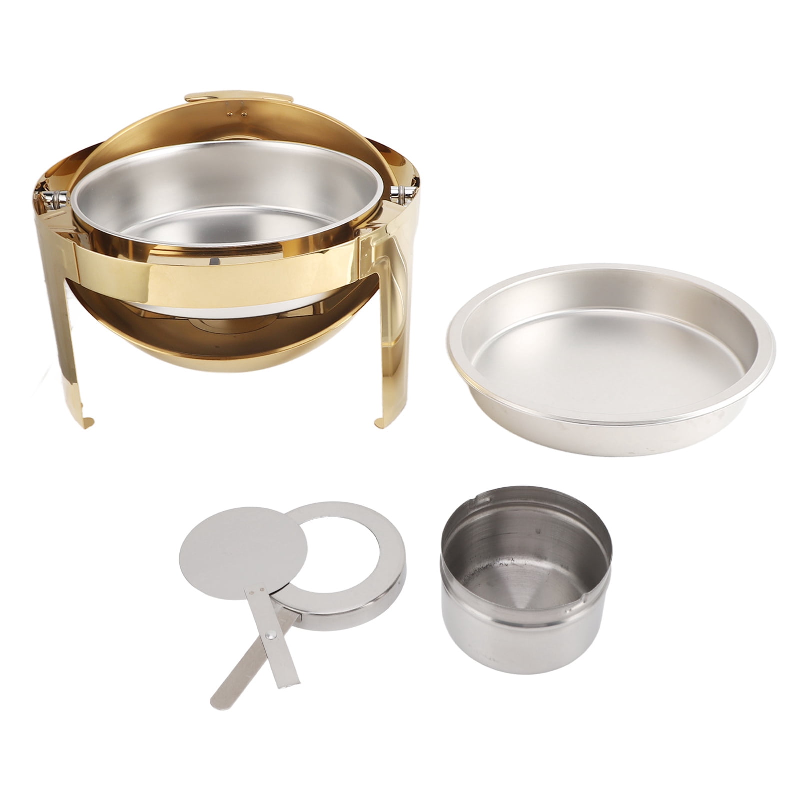 Stainless Steel Chafing Dish Buffet Set, 6L Gold Finish, 1 Compartment ...