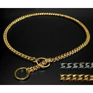 Didog Gold Snake Chain Dog Collar P-Choke/Check Slip Show Necklace ...
