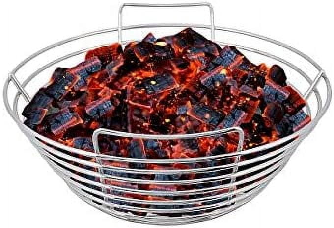 Stainless Steel Charcoal Ash Basket, Fits Big Green Egg Grill, Medium ...