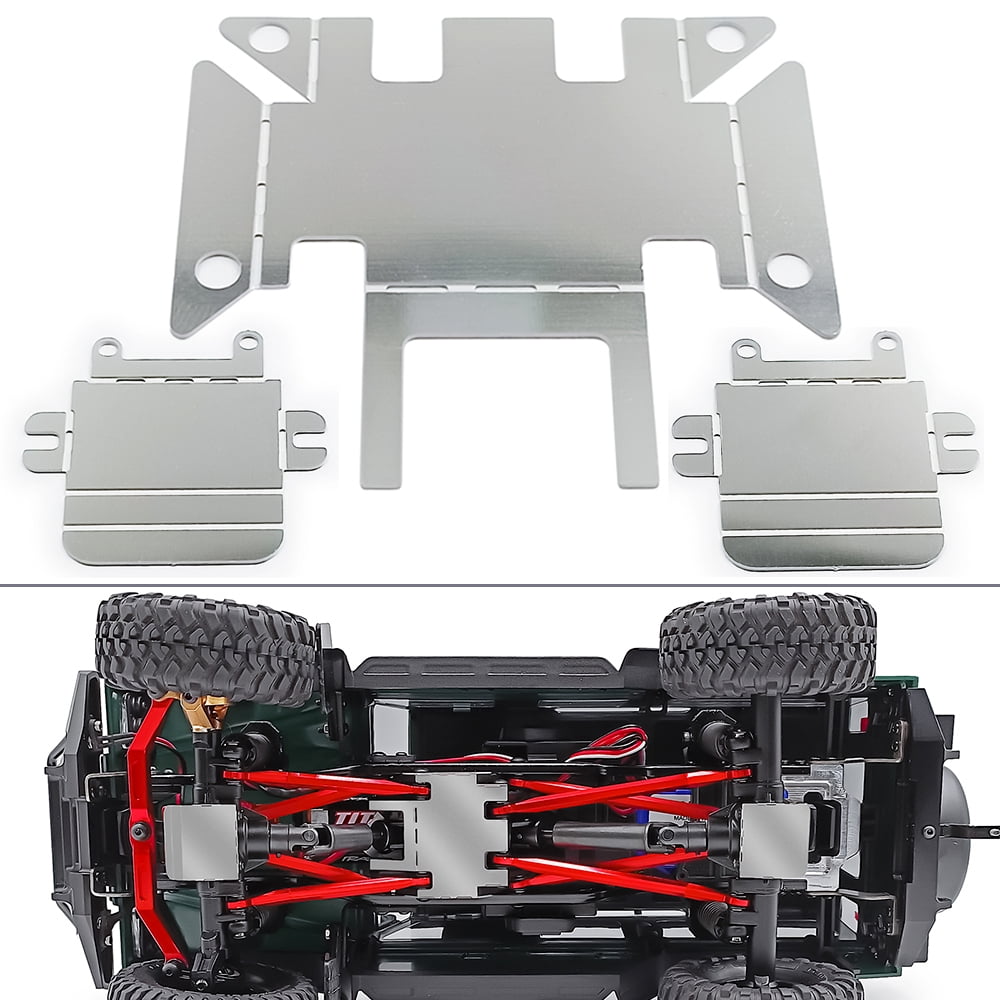 Stainless Steel Chassis Armor Skid Plate Axle Protector for 1/18 RC ...