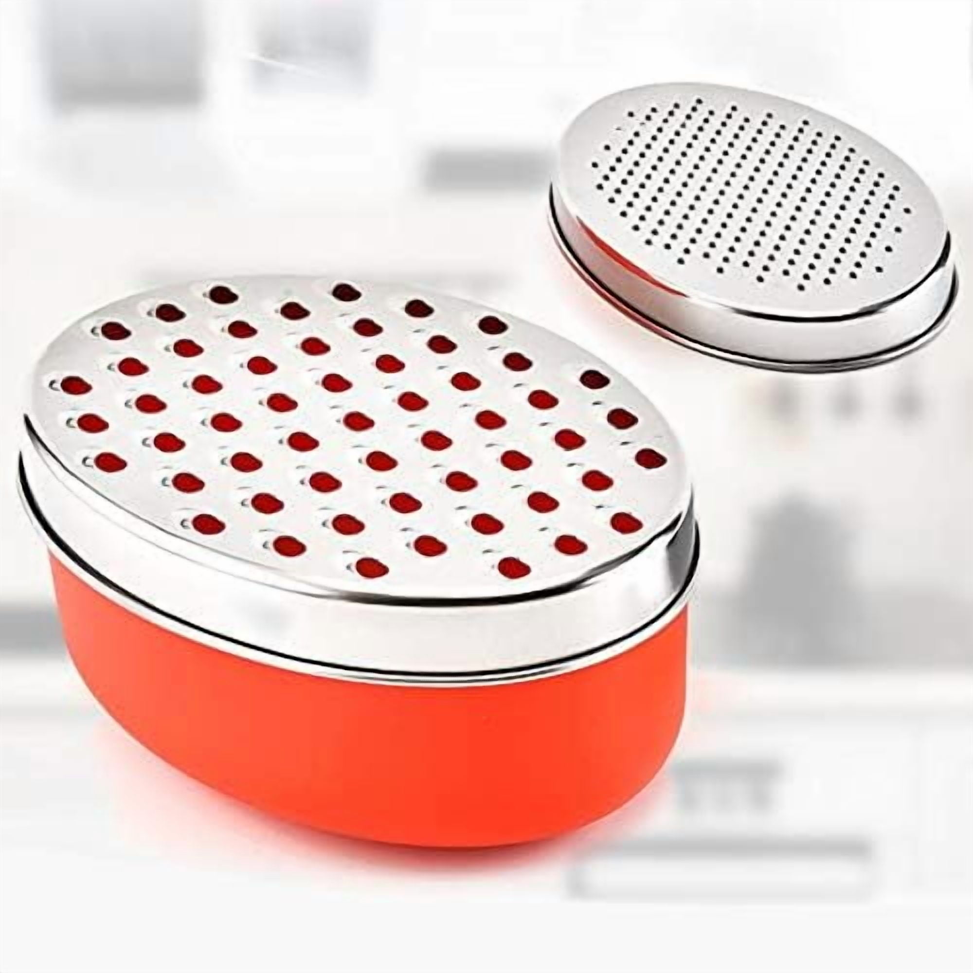 Stainless Steel Cheese Grater with Airtight Food Storage Container ...