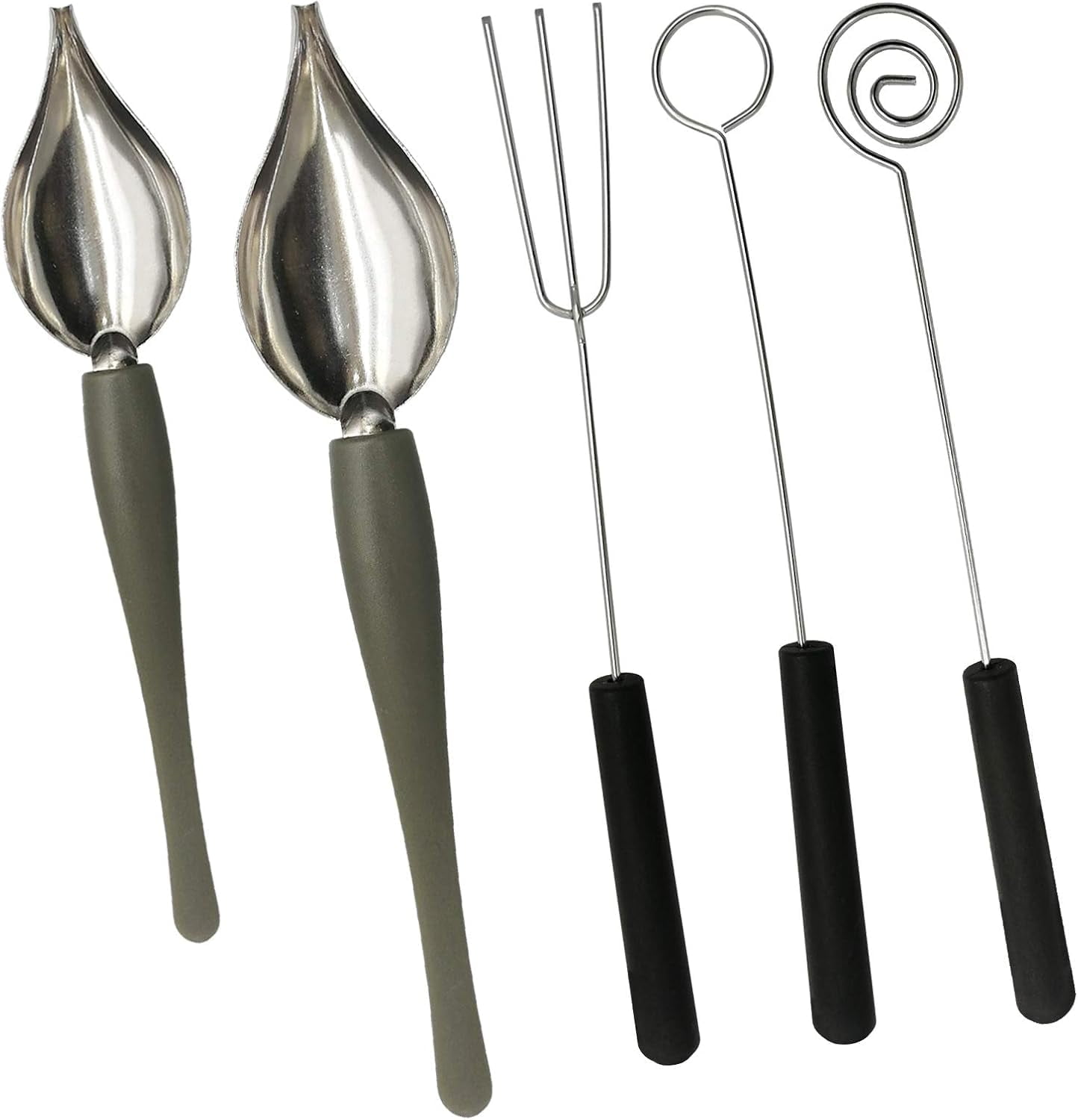 Stainless Steel Chef Art Pencil Decorating Spoons with Candy Dipping ...