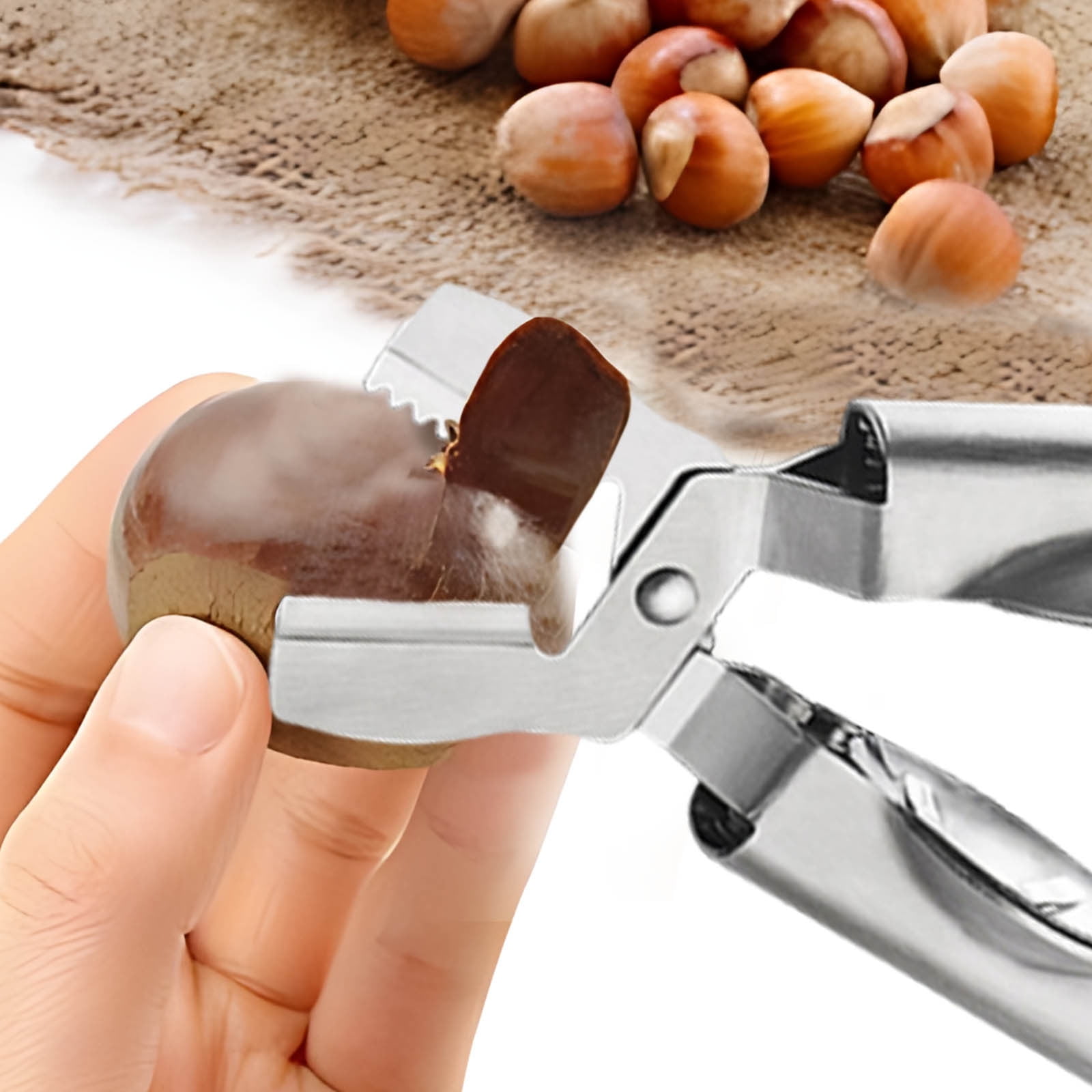 Stainless Steel Chestnut Opener | 304 Grade Nut Cracker | Spring-Loaded ...