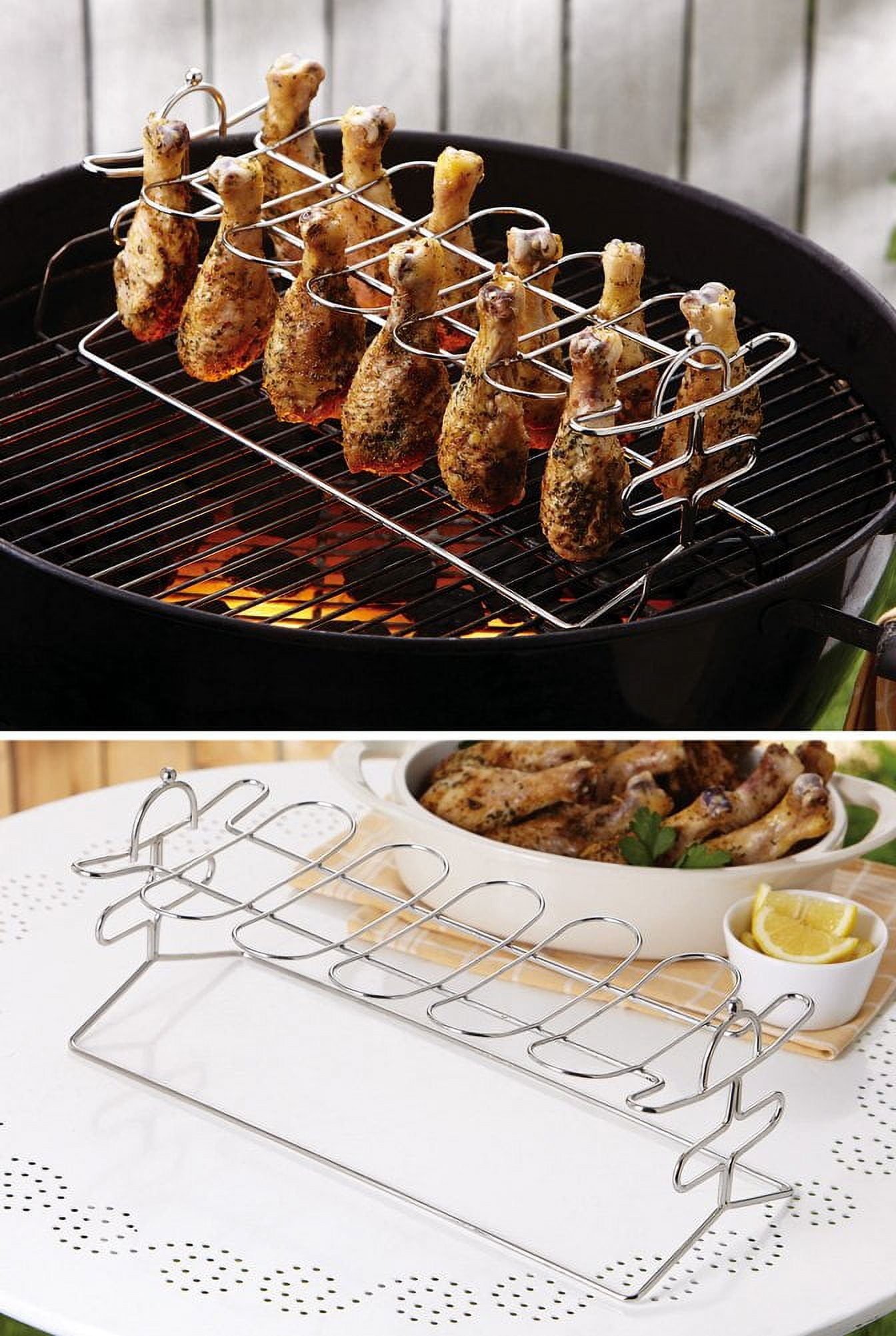 Stainless Steel Chicken Leg Cooker Wing Rack - Walmart.com